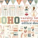 Boho Themed Varsity Lettered Speech Language Therapy Office Decor - Etsy