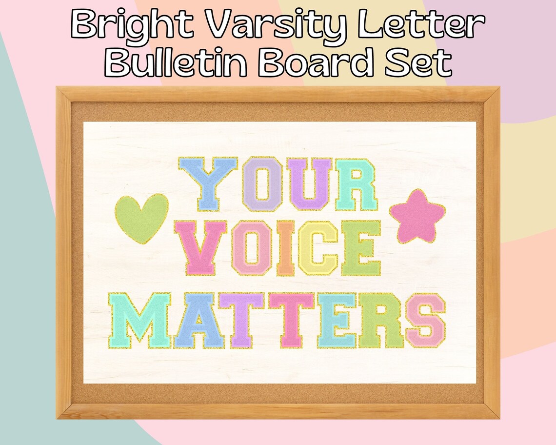 Bright Varsity Your Voice Matters Letters for Speech Therapy Bulletin ...