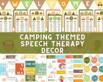 Boho Themed Speech Therapy Office Decor and Visual Aid Posters - Etsy