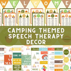 Camping Themed Speech Language Therapy Office/classroom Decor - Etsy