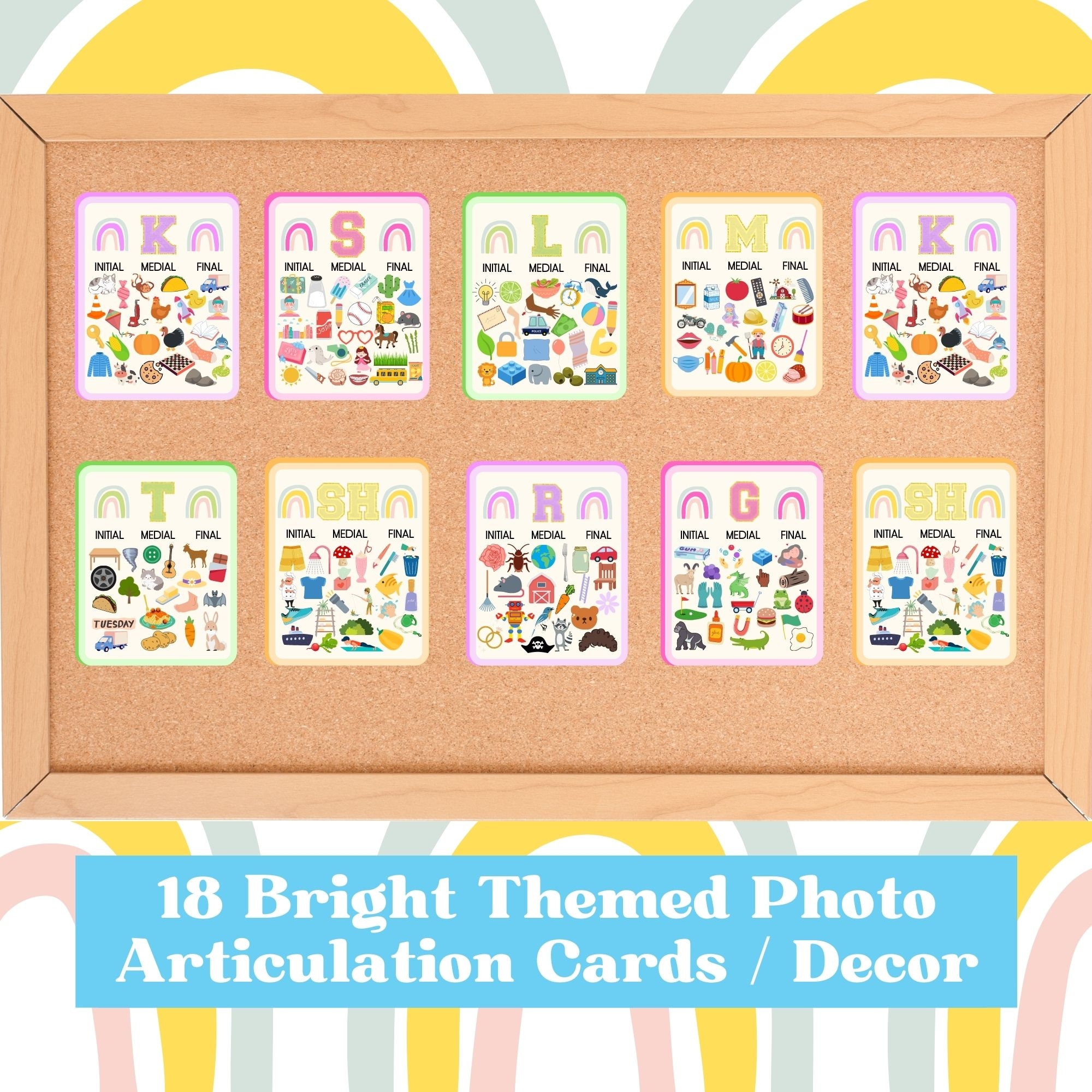 Bright Varsity Chenille Letter Themed Speech Language Therapy ...