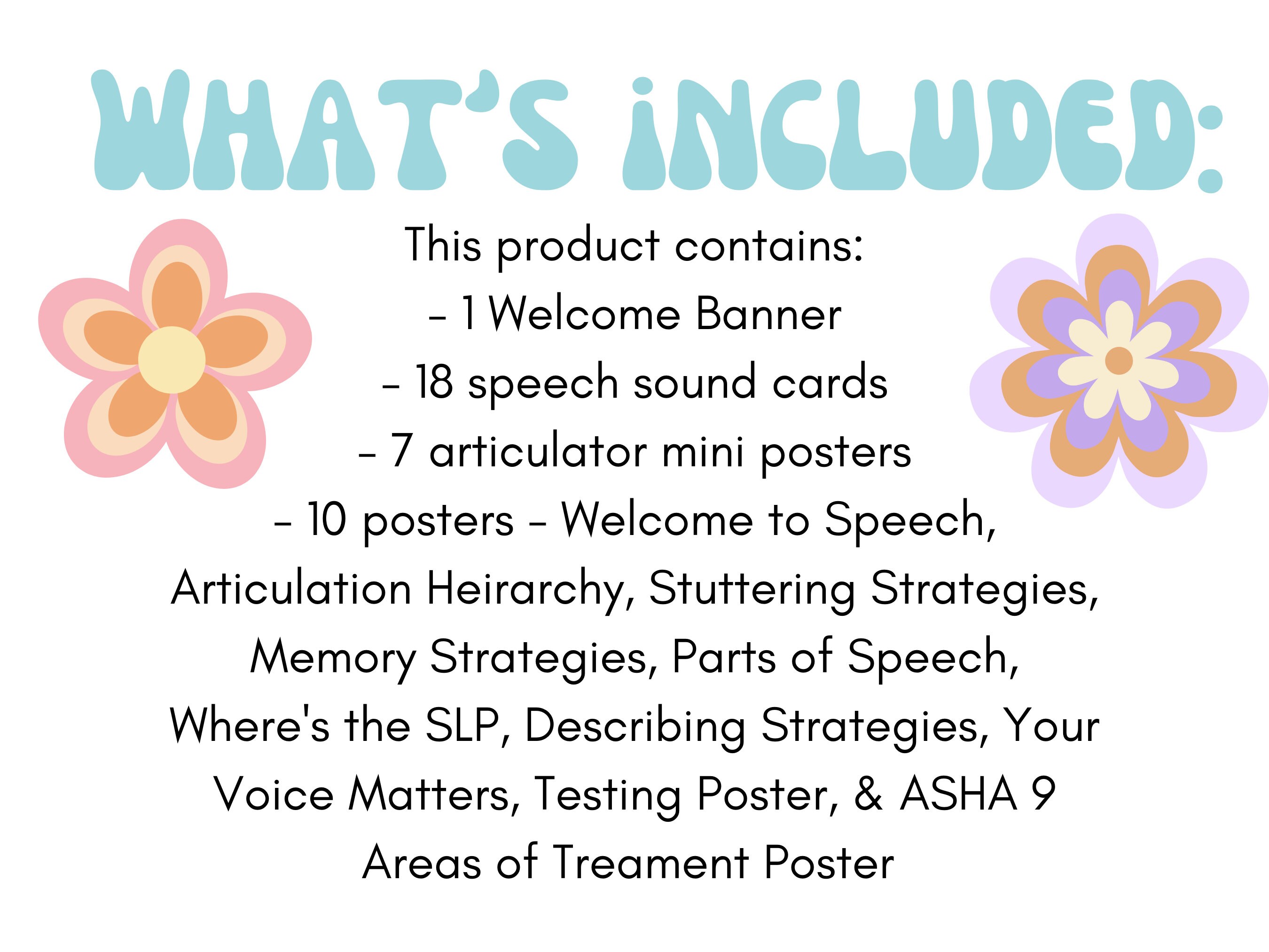 Retro Themed Speech Therapy Office/classroom Decor and Visual - Etsy