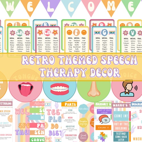 Boho Themed Speech Therapy Office Decor and Visual Aid Posters - Etsy