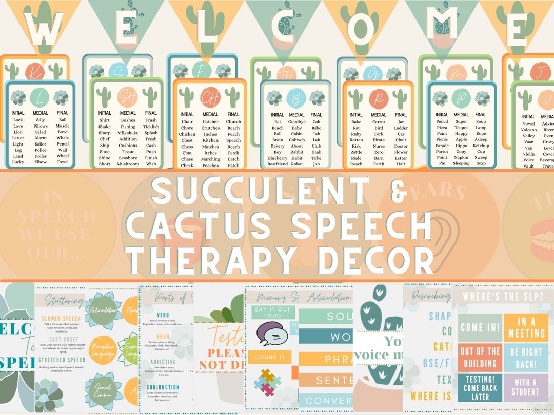 Cactus and Succulent Themed Speech and Language Therapy Classroom and ...