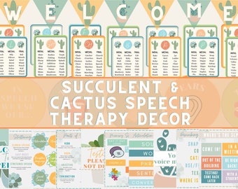 Retro Themed Speech Therapy Office/classroom Decor and Visual - Etsy