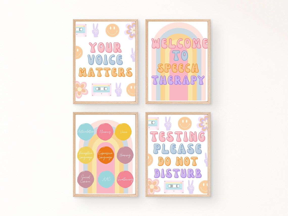 Retro Themed Speech Therapy Office/classroom Decor and Visual - Etsy