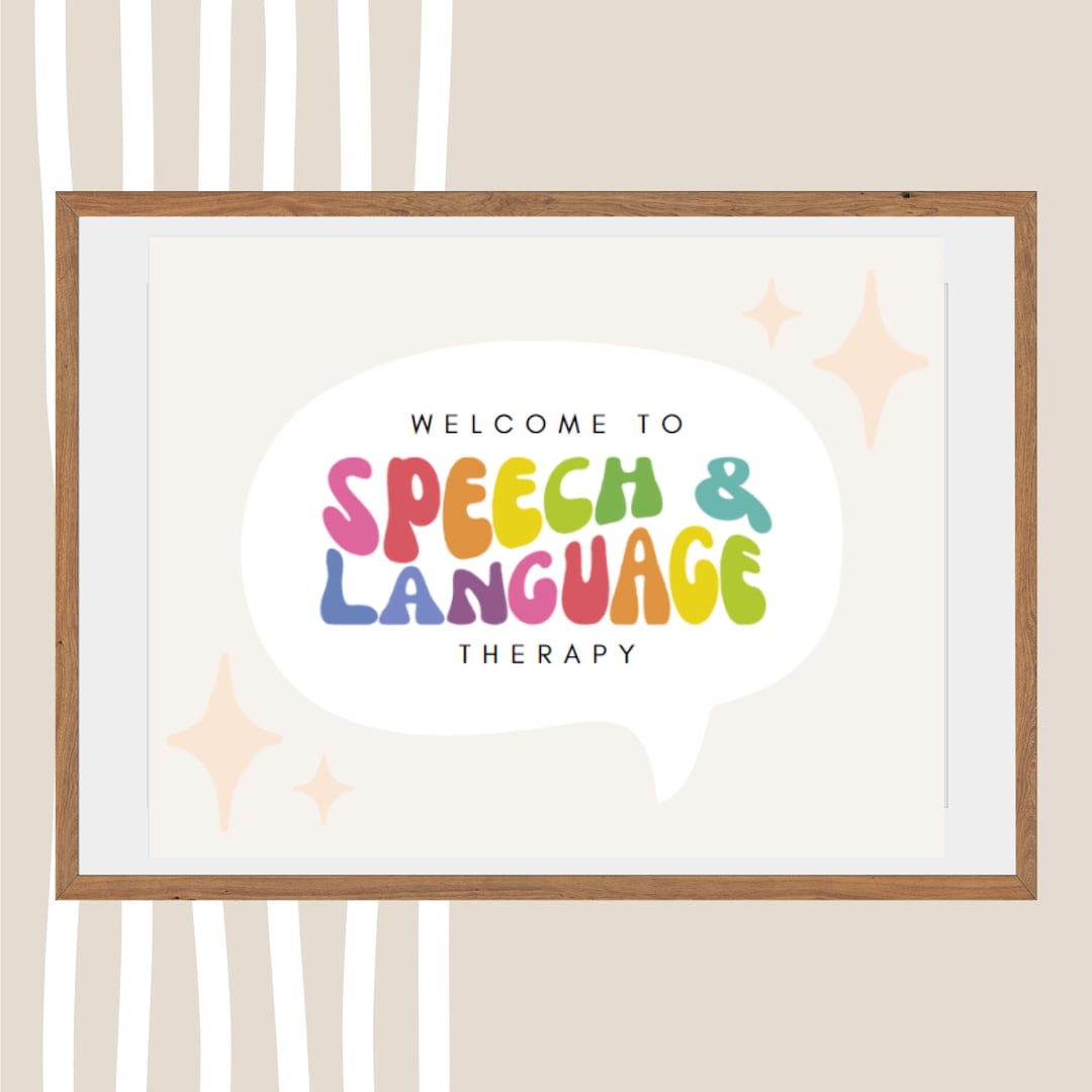 Bright Rainbow Colors Welcome to Speech Groovy Retro Sign - Etsy