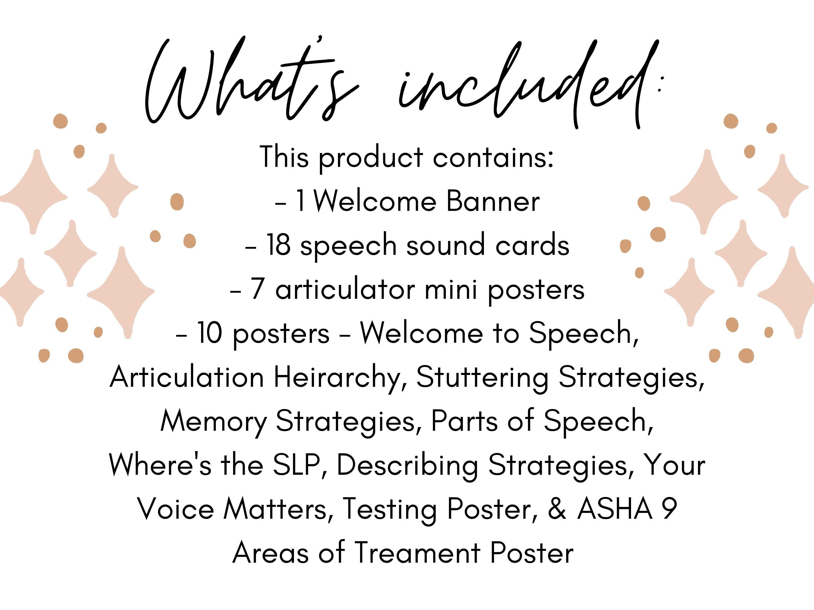 Boho Themed Speech Therapy Office Decor and Visual Aid Posters - Etsy ...