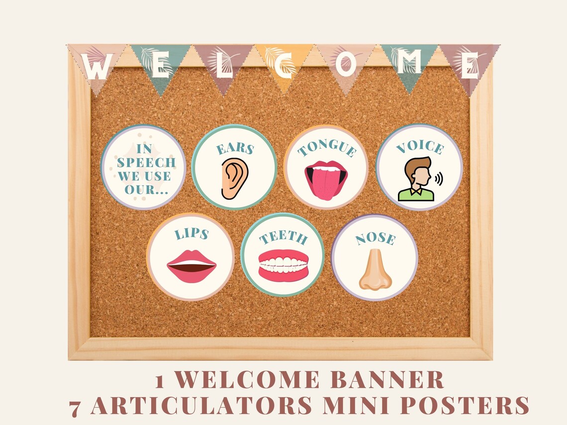 Boho Themed Speech Therapy Office Decor and Visual Aid Posters - Etsy