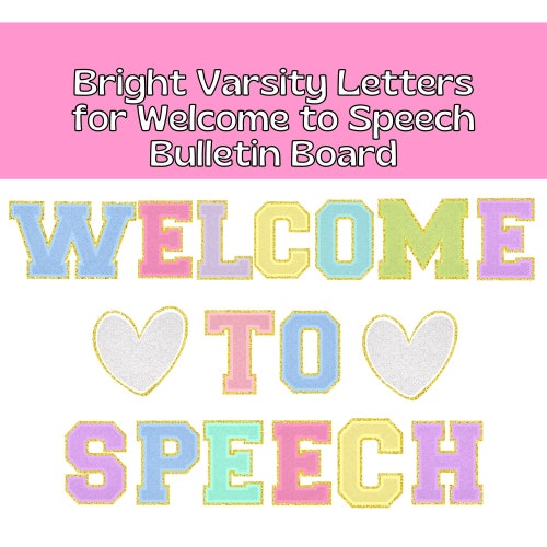 Bright Varsity Chenille Letter Speech Language - Etsy