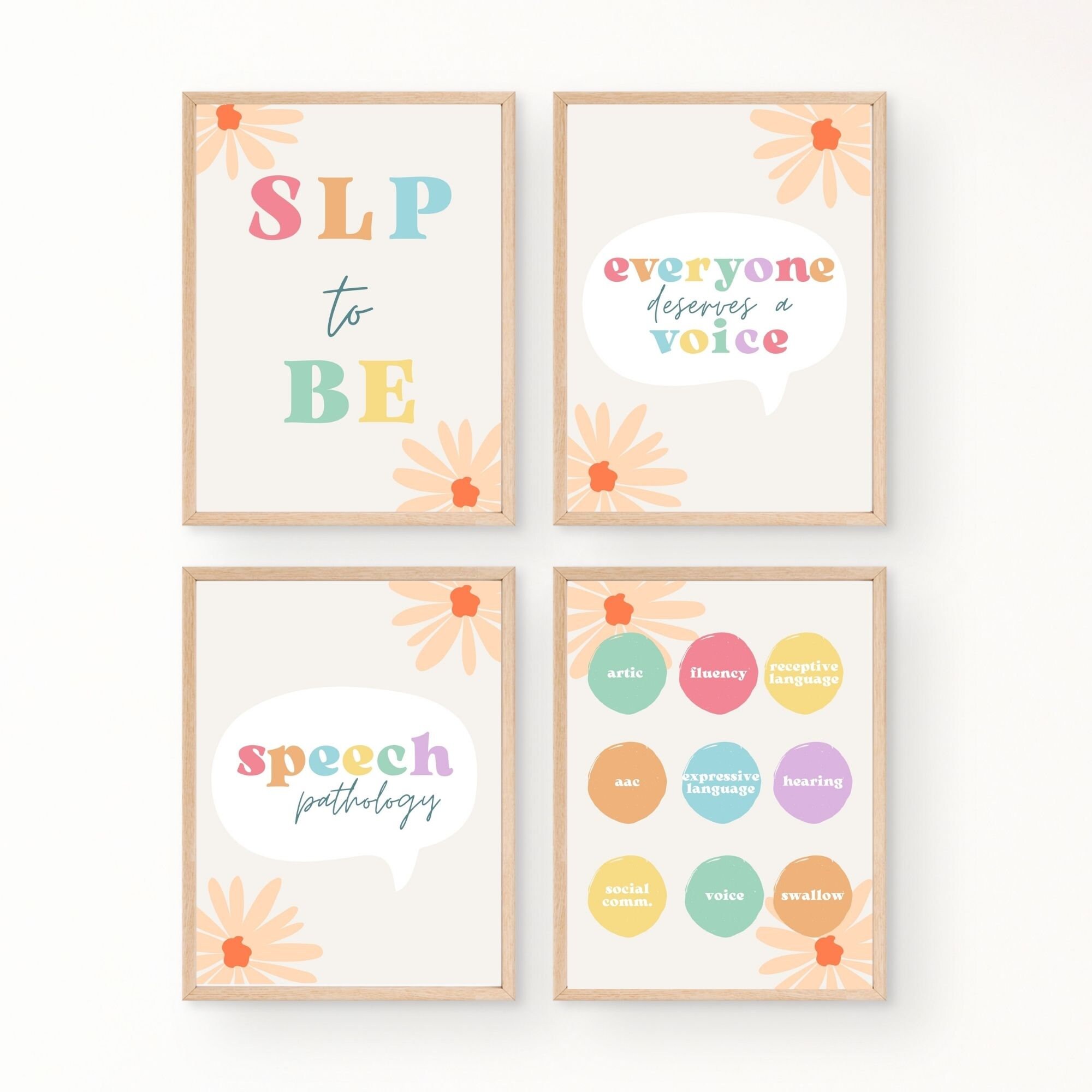 Speech Language Therapy SLP Grad School Wall Decor - Etsy