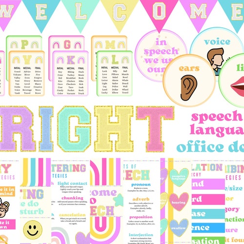 Bright Varsity Chenille Letter Speech Language - Etsy