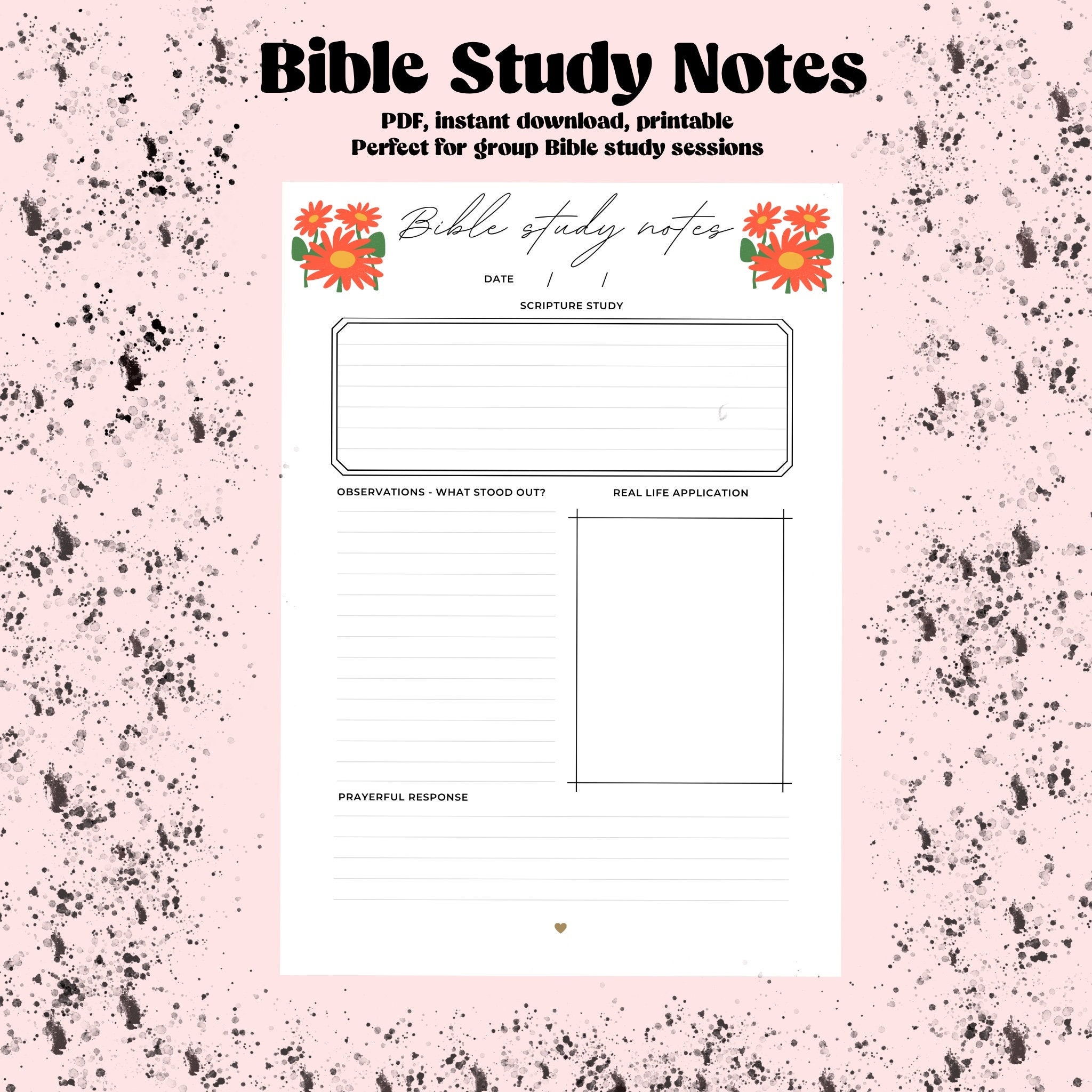 Digital PDF Bible Chapter Notes Sheet, Bible Reading, Faith Journalling ...