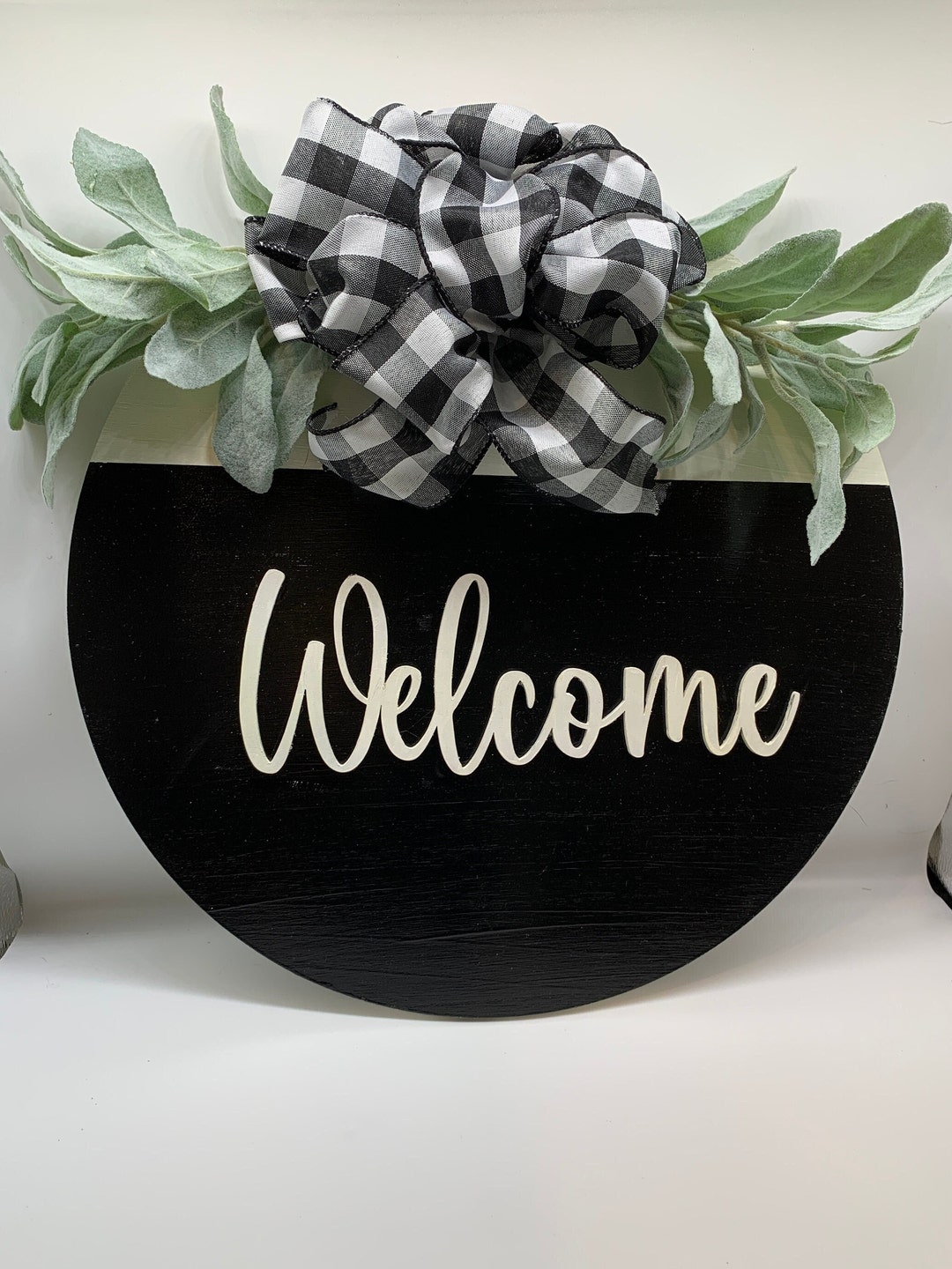 Front Door Welcome Door Hanger Sign - Etsy