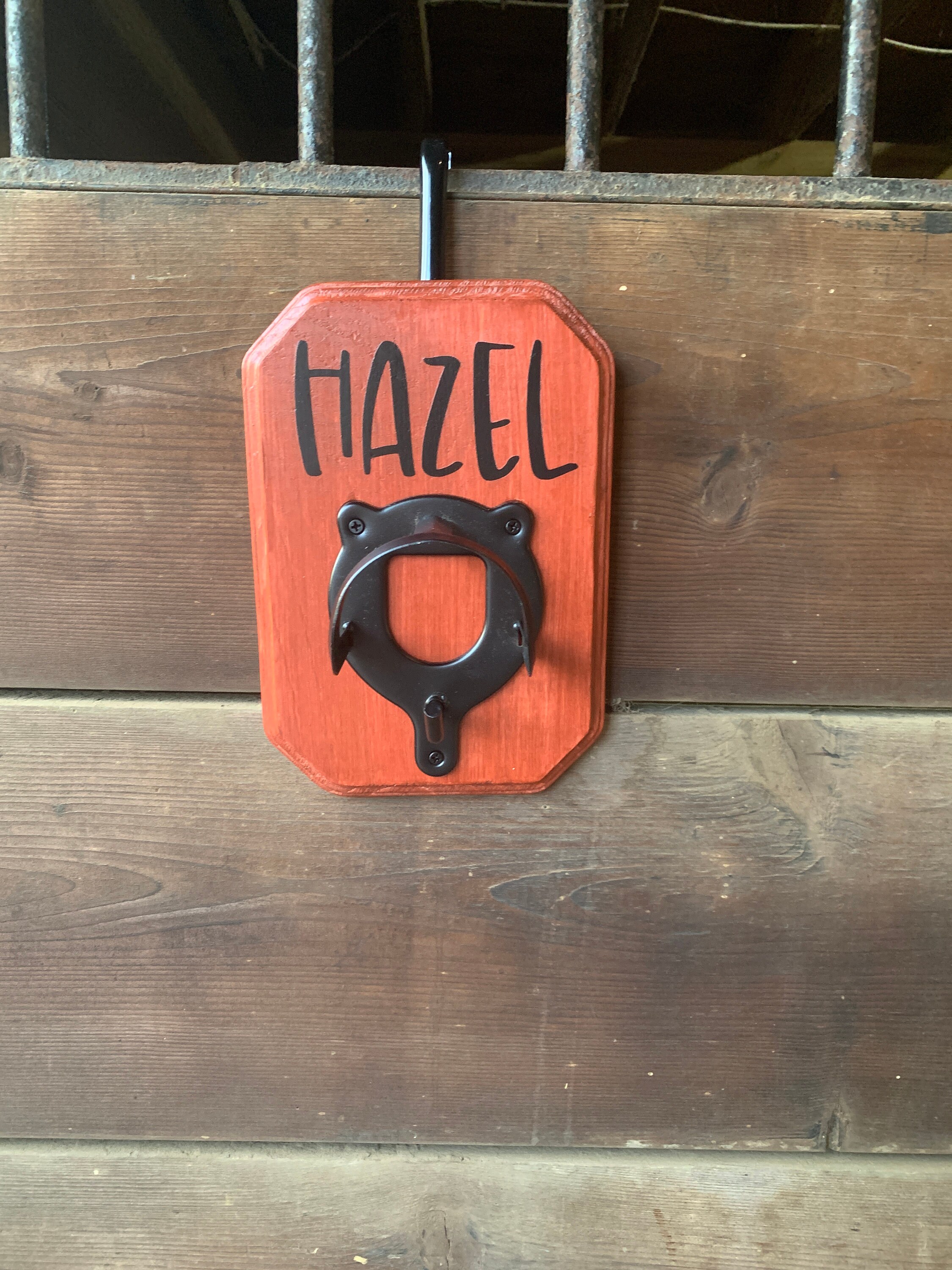 Stallmate® is a Hanging "over the Stall " Personalized Horse Sign With ...