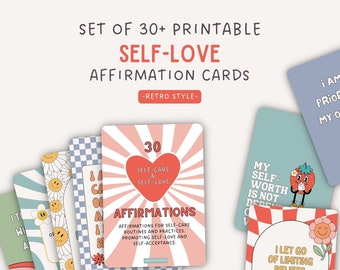 Self Esteem Flash Cards Printable Affirmation Deck Self Confidence ...