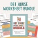 DBT House Worksheet Bundle Therapy Tools DBT Journal Workbook CBT Teen ...