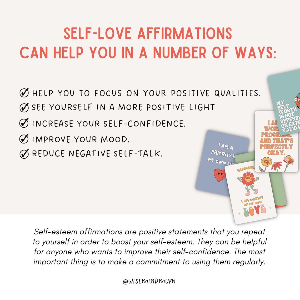 Self-love Flashcards Self-confidence Printable Affirmation Deck ...