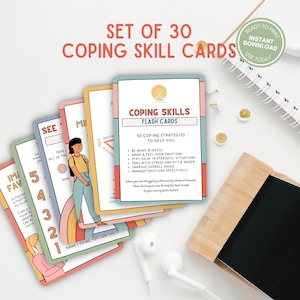 Coping Strategies Skills Card Kids Anxiety Trigger Calm Down Corner ...
