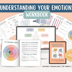 Understanding Your Emotions Journal Printable Workbook Feelings Wheel ...