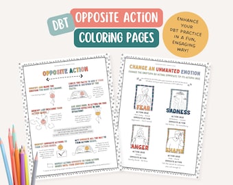 DBT STOP Skill, Therapist Office, Mental Health Coloring Page, BPD ...