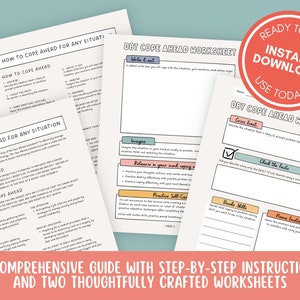 DBT Cope Ahead Skill Worksheet Bundle Instant Download Emotional ...