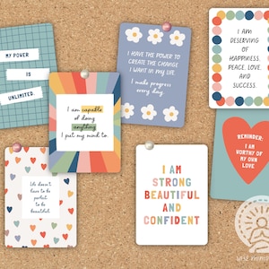 Self Esteem Flash Cards Printable Affirmation Deck Self Confidence ...