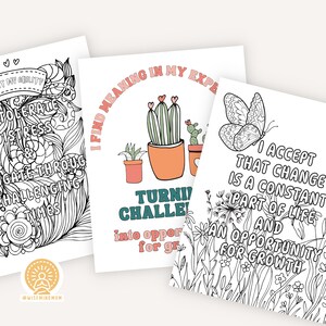 DBT Therapy Positive Affirmation Coloring Book - Printable Digital ...