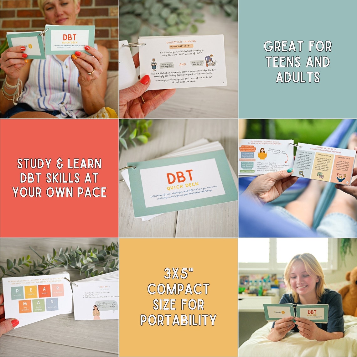 DBT Skills Flashcards Dialectical Behavior Therapy Cheat Sheet Therapy ...