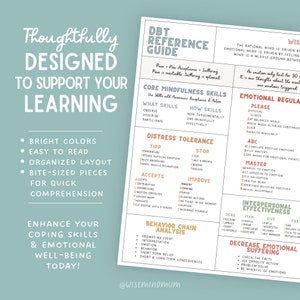 DBT Skills Cheat Sheet Dialectical Behavior Therapy BPD Resources ...