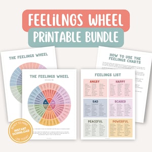 Feelings Wheel Printable, Blank Feelings Wheel, Emotions Chart ...