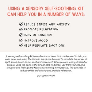 DIY Sensory Self-soothing Kit Emotional Regulation Calming Activities ...