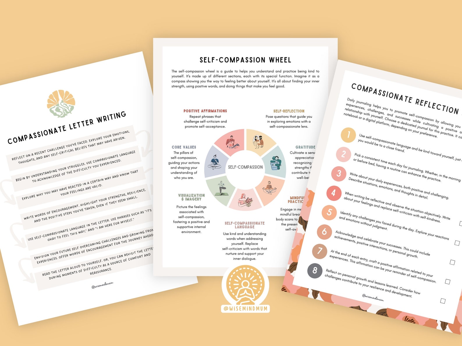 Self Compassion Workbook | Digital Printable | Self Care Journal ...