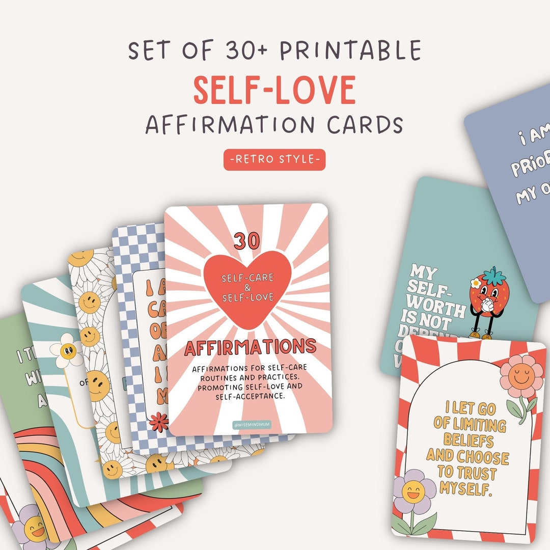 Self-love Flashcards Self-confidence Printable Affirmation Deck ...