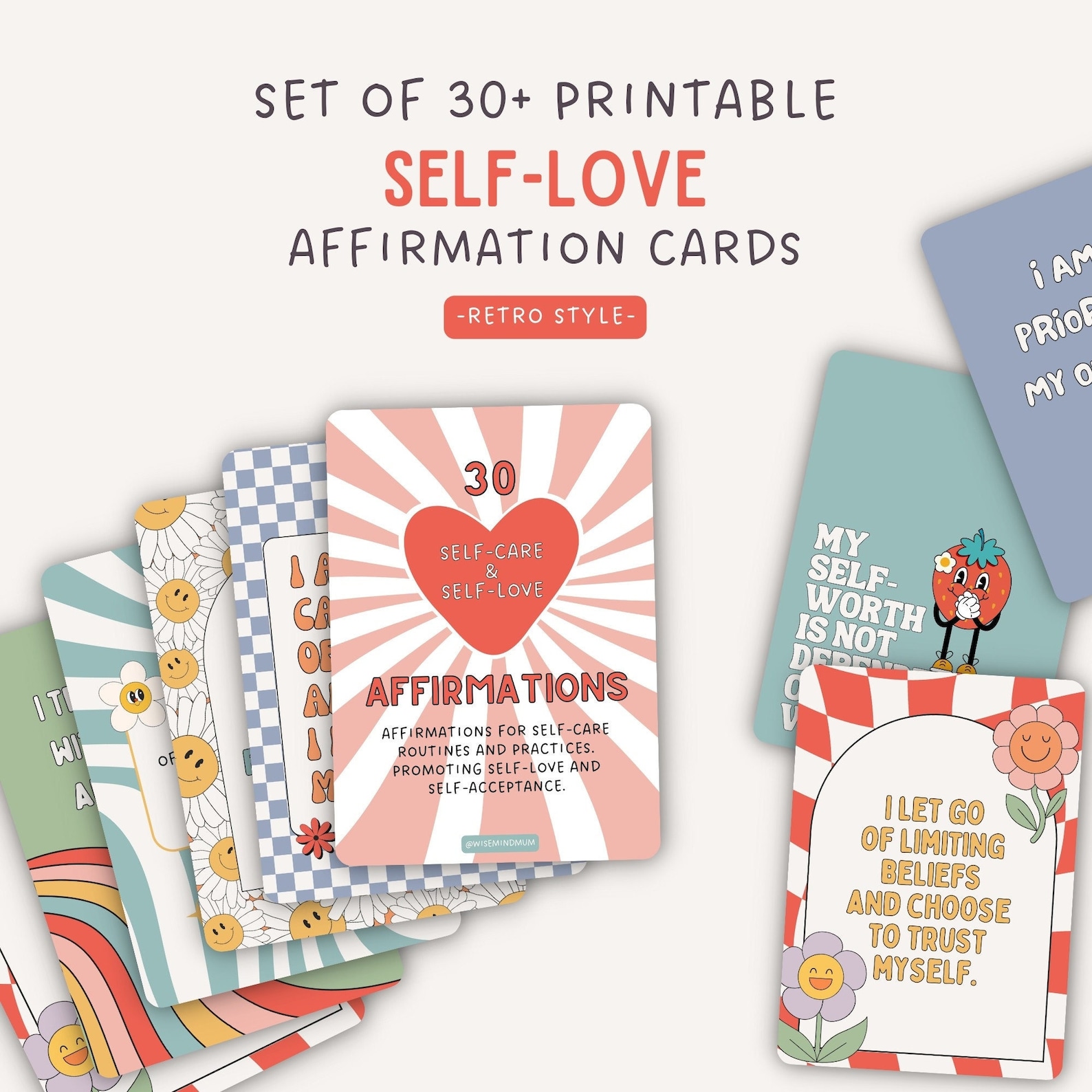 Self-love Flashcards Self-confidence Printable Affirmation Deck ...
