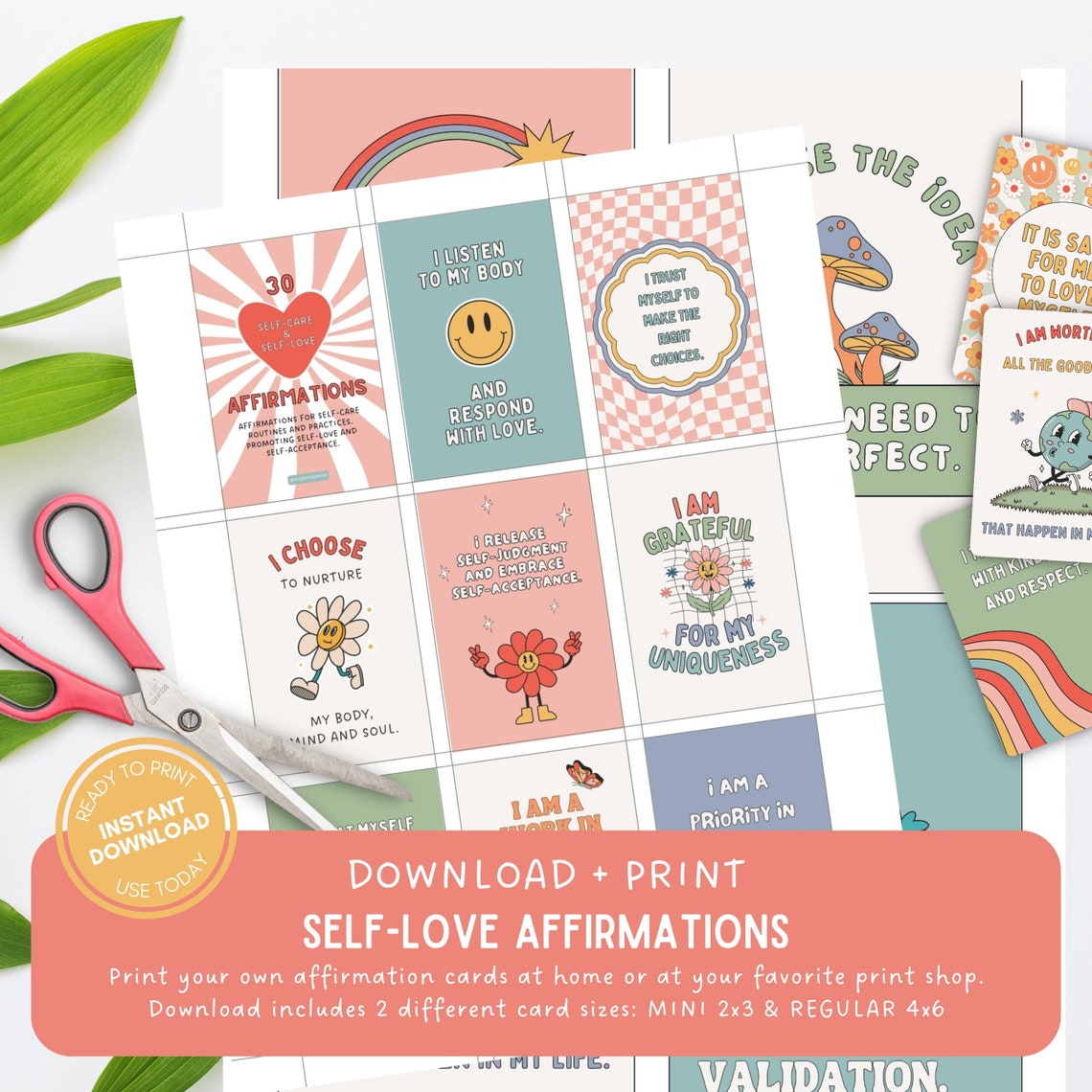 Self-love Flashcards Self-confidence Printable Affirmation Deck ...