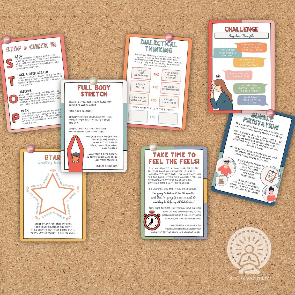 Coping Strategies Skills Card Kids Anxiety Trigger Calm Down Corner ...