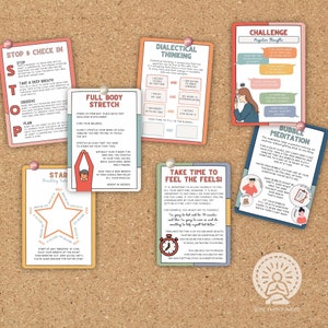 Coping Strategies Skills Card Kids Anxiety Trigger Calm Down Corner ...