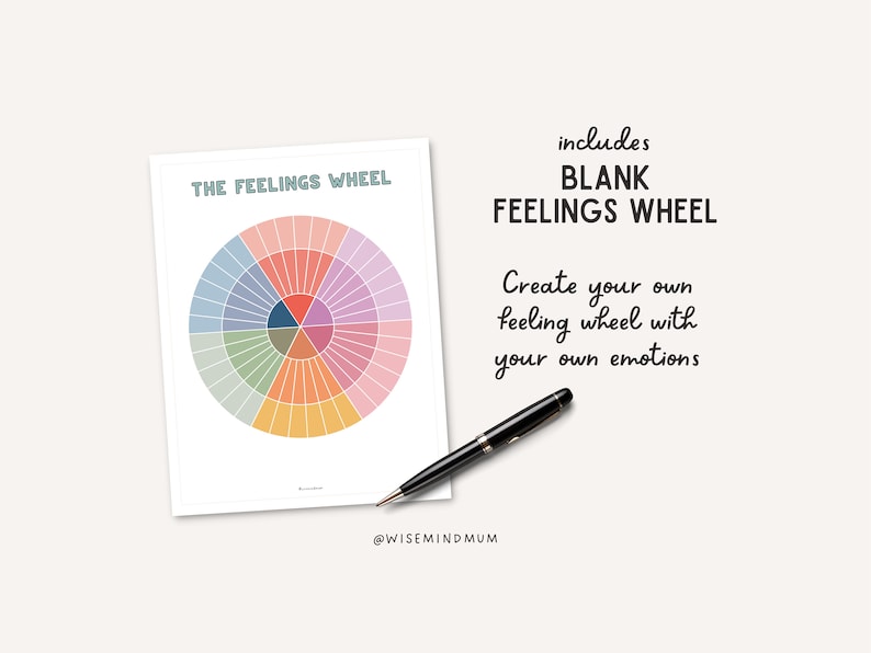 Feelings Wheel Printable, Blank Feelings Wheel, Emotions Chart ...