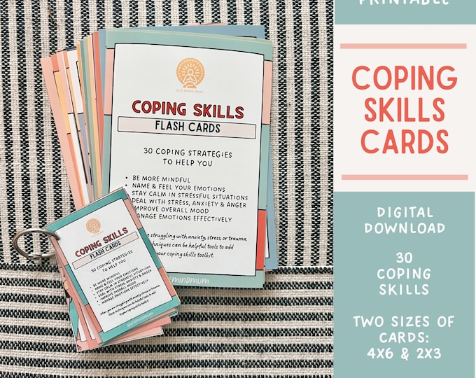 Coping Strategies Skills Card Kids Anxiety Trigger Calm Down Corner ...