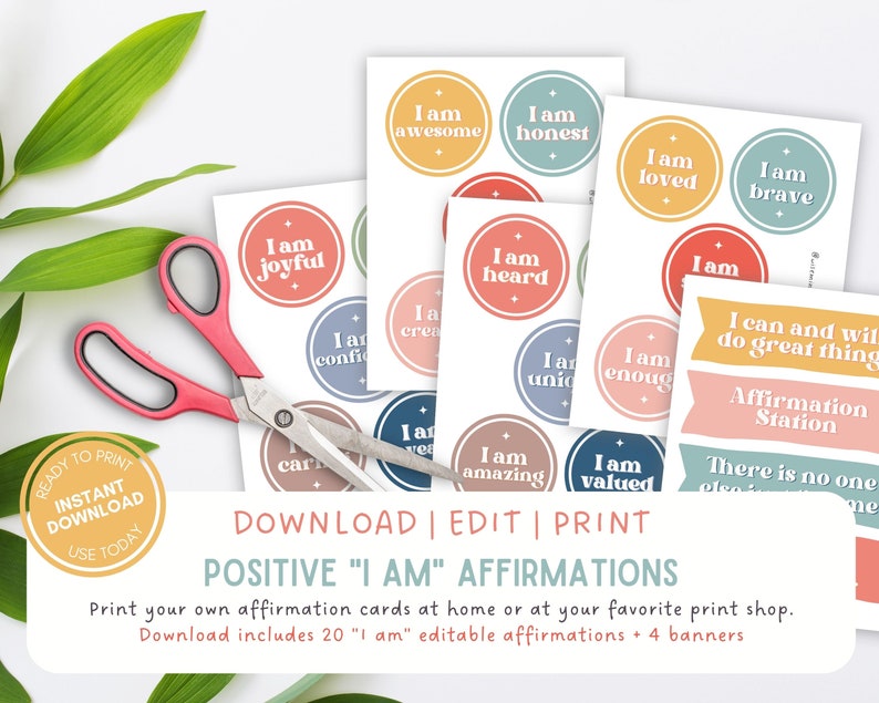 Affirmation Station Self-love Growth Mindset Vision Board Kit Mirror ...