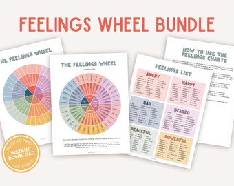The Feelings Chart: Readable Emotions Identification Sheet for Clients ...