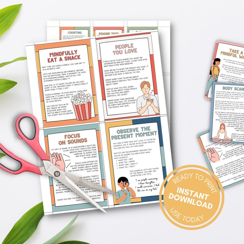 Coping Strategies Skills Card Kids Anxiety Trigger Calm Down Corner ...
