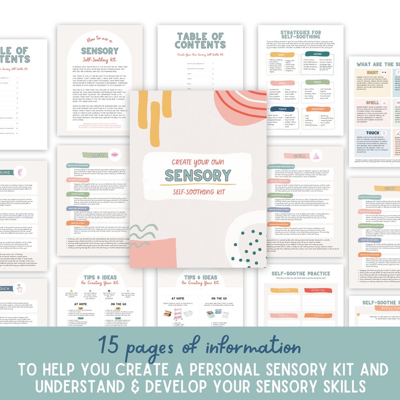 DIY Sensory Self-soothing Kit Emotional Regulation Calming Activities ...