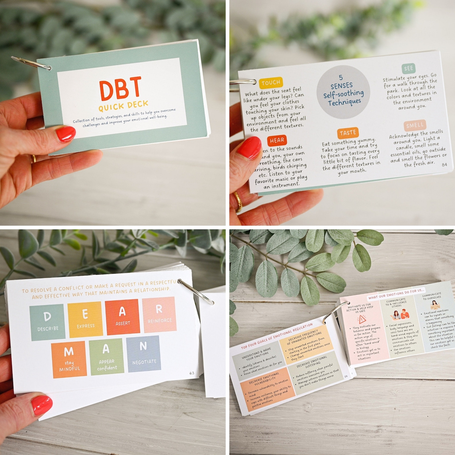 DBT Skills Flashcards Dialectical Behavior Therapy Cheat Sheet Therapy ...