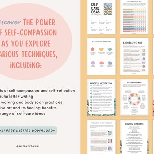 Self Compassion Workbook | Digital Printable | Self Care Journal ...