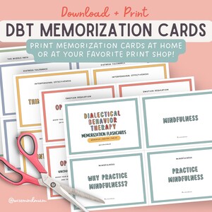 DBT Skills Flashcards Memorization Deck Coping Skills Mental Health ...