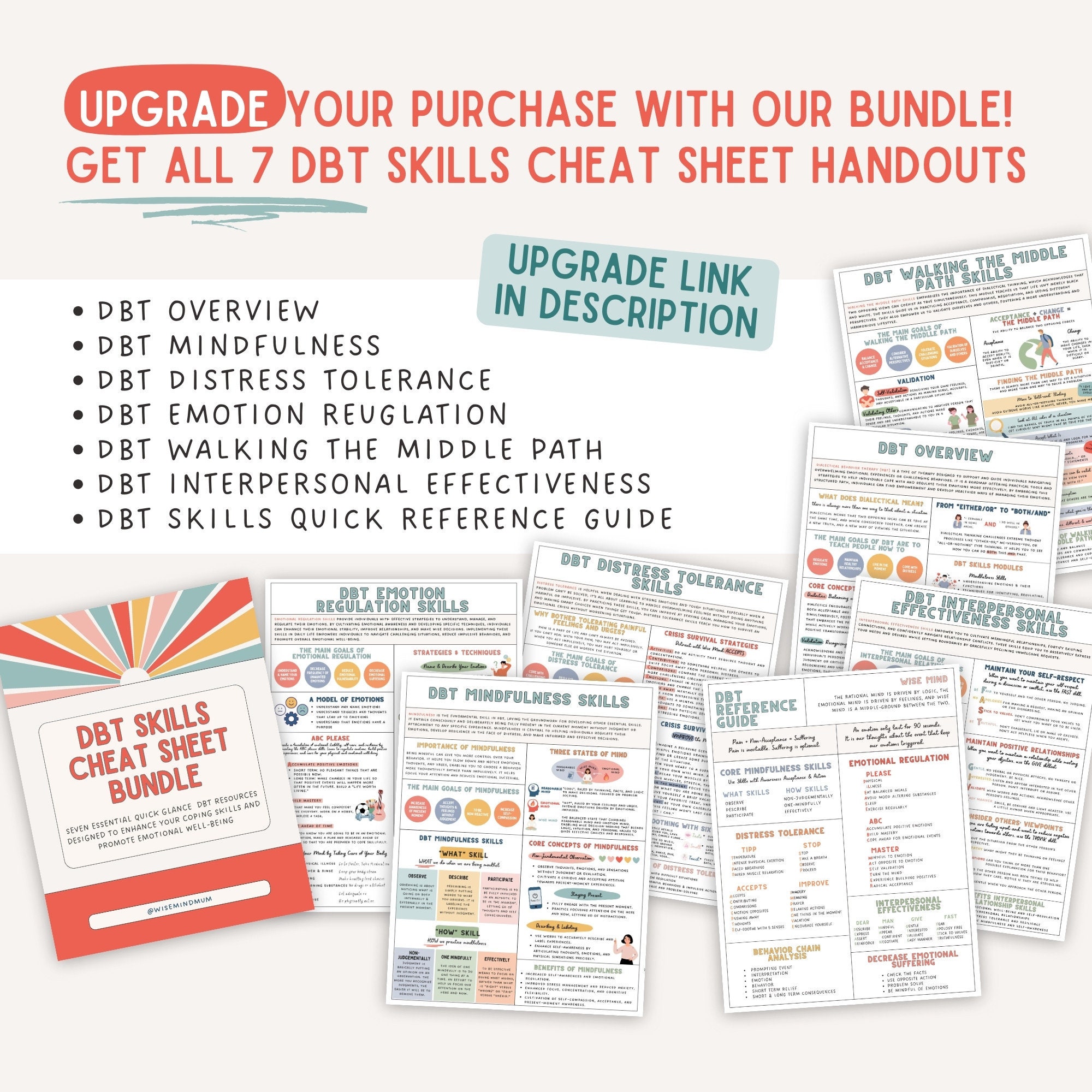 DBT Skills Cheat Sheet Dialectical Behavior Therapy BPD Resources ...