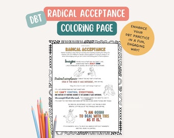 Radical Acceptance Coloring Page - Etsy