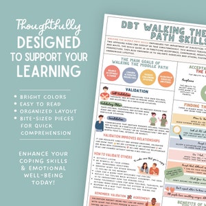 DBT Walking the Middle Path Coping Skills Printable Adolescent DBT ...